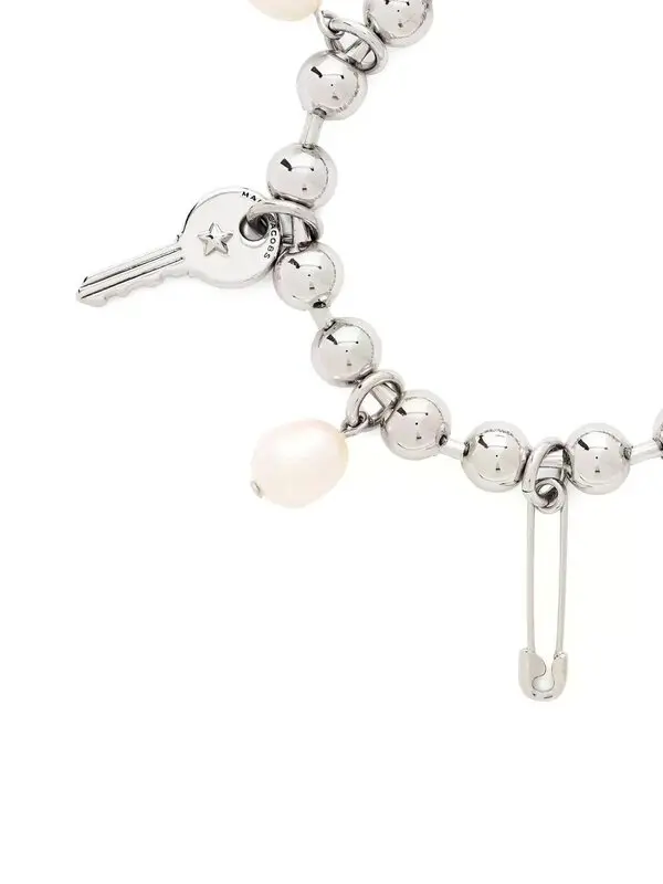 Marc Jacobs Punk Beauty Charm Bracelet With Pearl And Safety Pin Detail