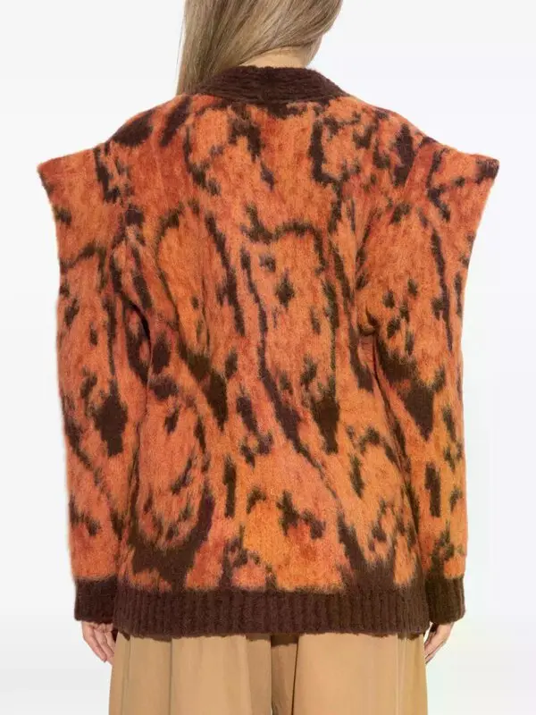 Stella McCartney Cloud Leopard-print Virgin And Alpaca Wool Cardigan