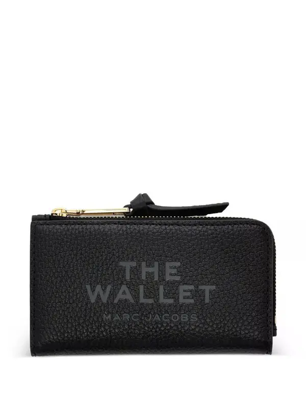 Marc Jacobs Embossed Zip Leather Wallet - Black