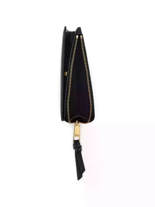 Marc Jacobs Embossed Zip Leather Wallet - Black
