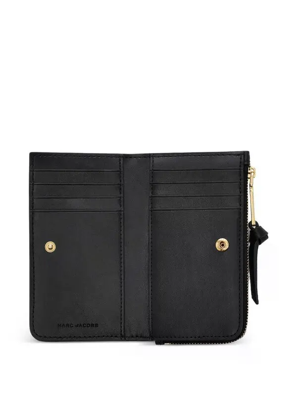 Marc Jacobs Embossed Zip Leather Wallet - Black