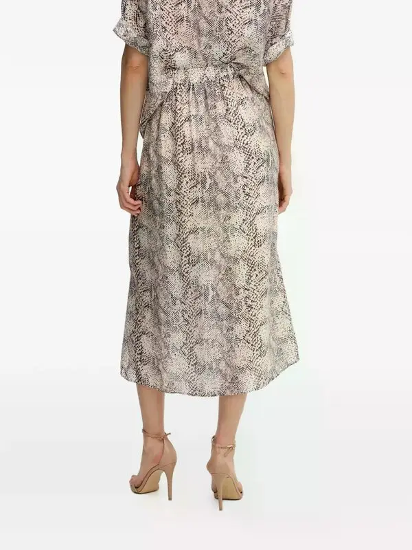 MARC AUREL Snakeskin-pattern Midi Skirt