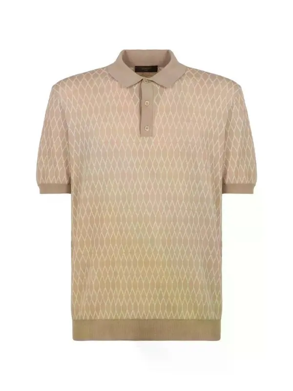SLOWEAR Knit Button Polo Shirt - Neutrals