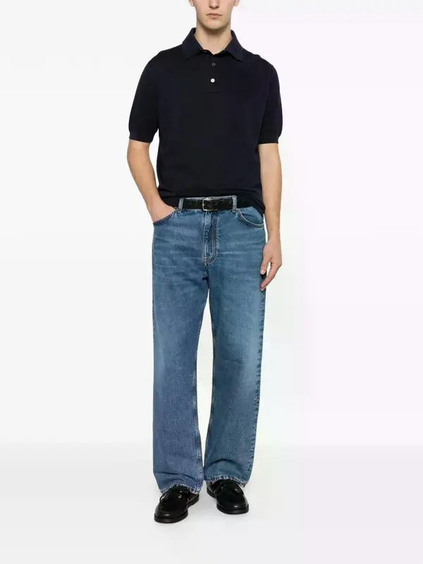 LARDINI Cotton Polo Shirt - Blue