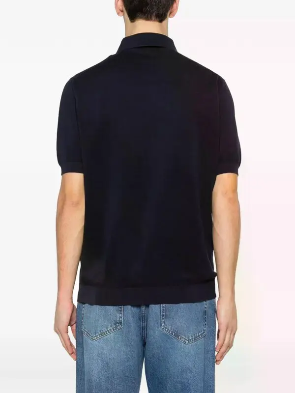 LARDINI Cotton Polo Shirt - Blue