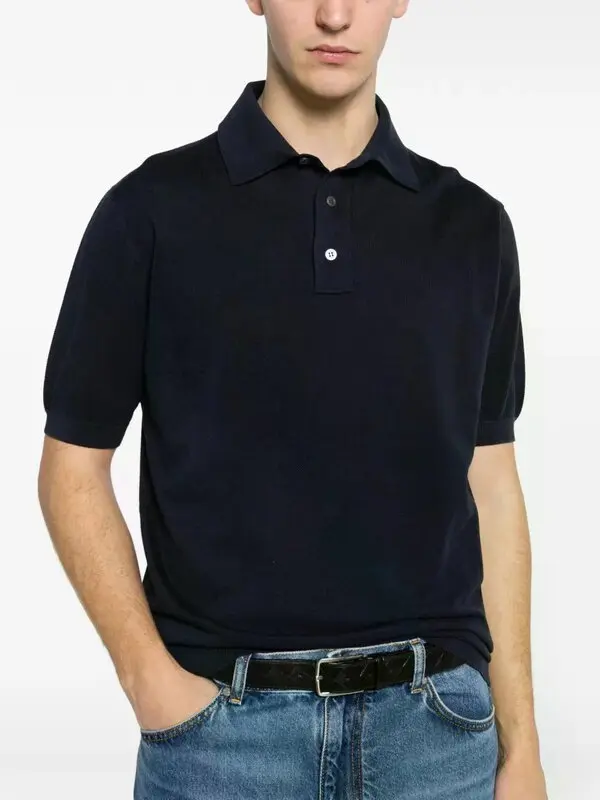 LARDINI Cotton Polo Shirt - Blue