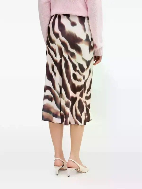 MARC AUREL Animal Print Midi Skirt