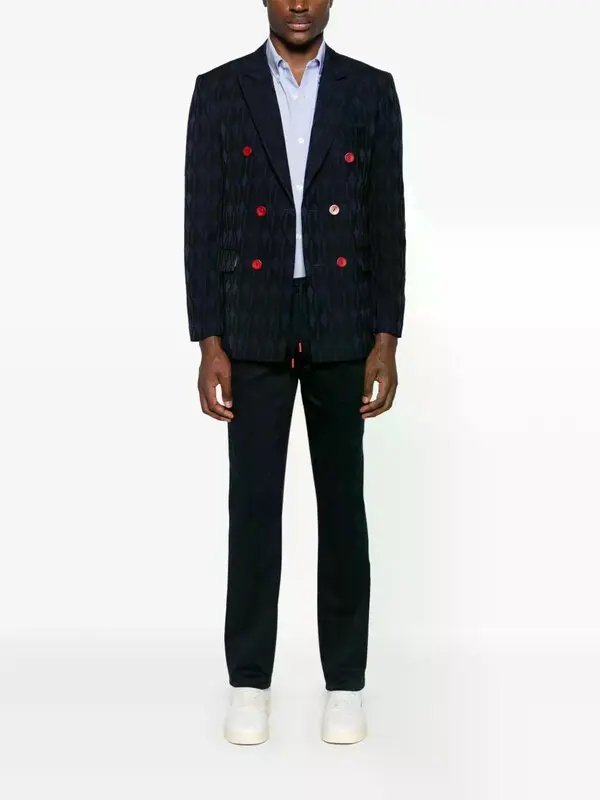 Kiton Drawstring Waist Straight-leg Trousers