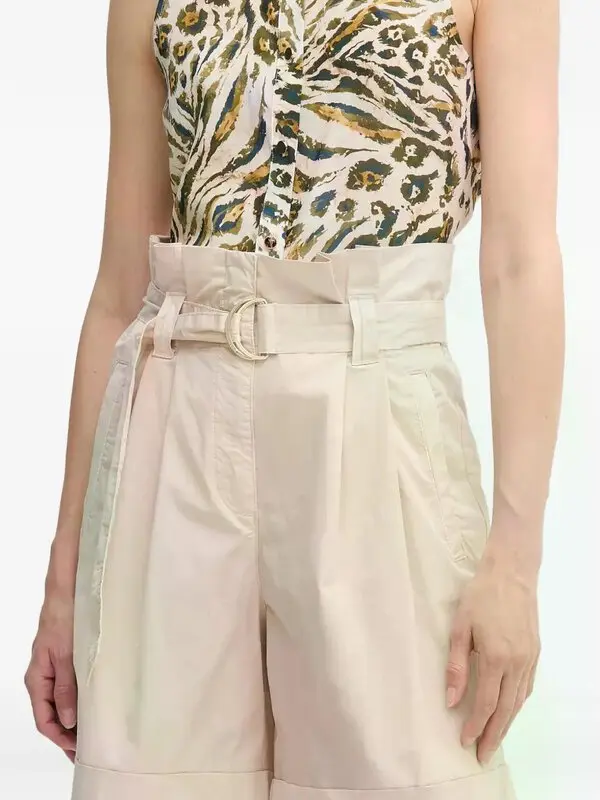 MARC AUREL Belted Shorts With Silver-tone Hardware