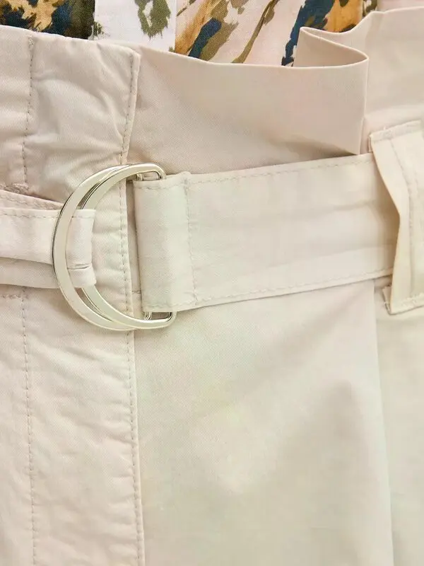 MARC AUREL Belted Shorts With Silver-tone Hardware