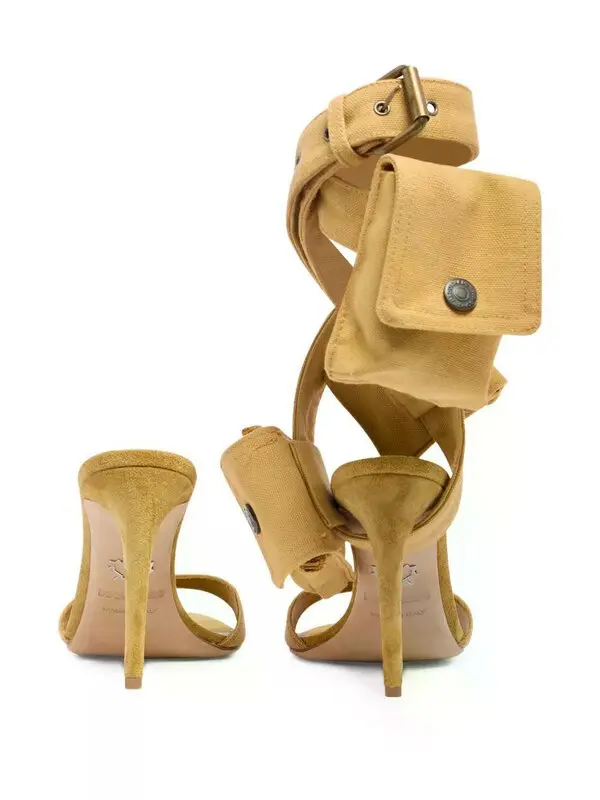 Dsquared2 Utility Twin Heeled Sandals - Yellow