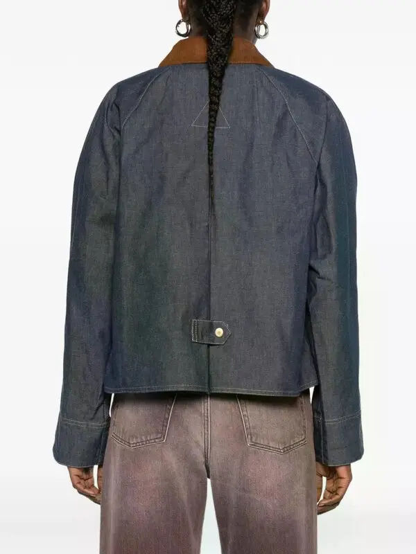 Barbour Freckleton Zip-fastening Jacket With Contrast Collar - Blue