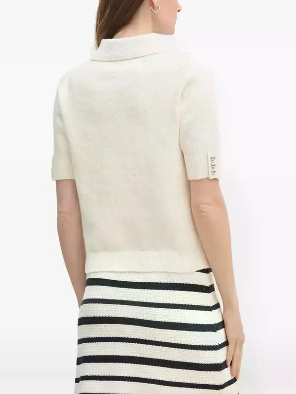 OUI Button Detail Knit Polo Shirt