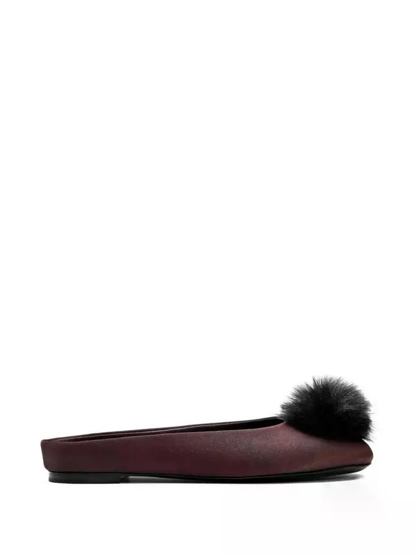 SIMONMILLER Riad Mules With Pom-pom Detail