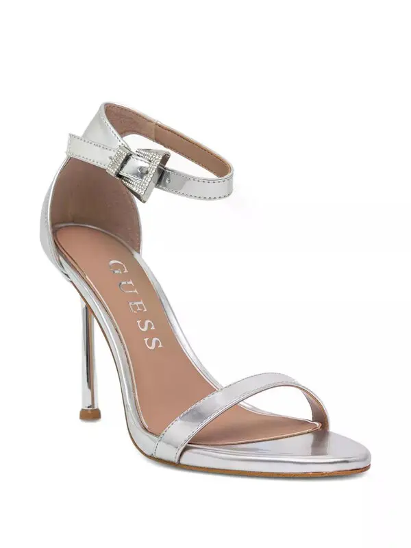 Guess Tone Stiletto Heel Ankle-strap Pumps - Silver