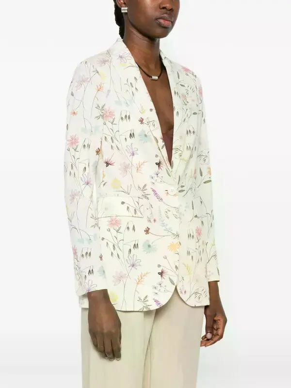 CIRCOLO 1901 Beige Floral Print Blazer