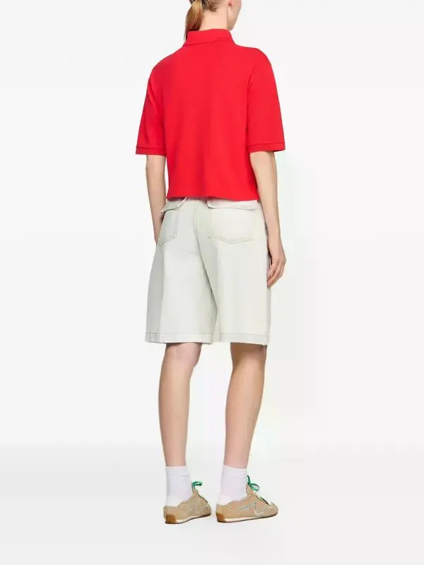 Sandro Buttoned Polo Shirt With Chest Embroidery