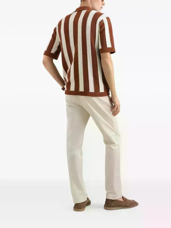 Dolce & Gabbana Striped Button Shirt - Brown