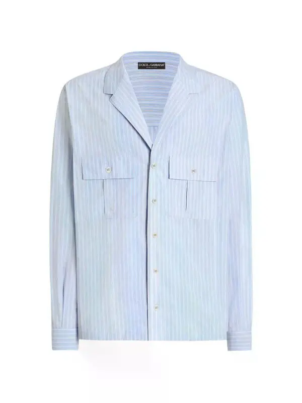 Dolce & Gabbana Martini Striped Cotton Shirt