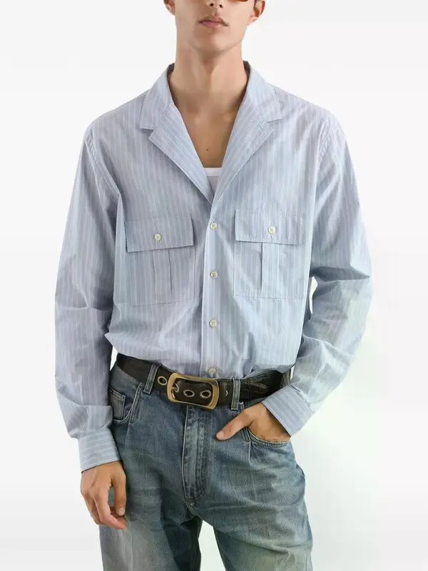 Dolce & Gabbana Martini Striped Cotton Shirt