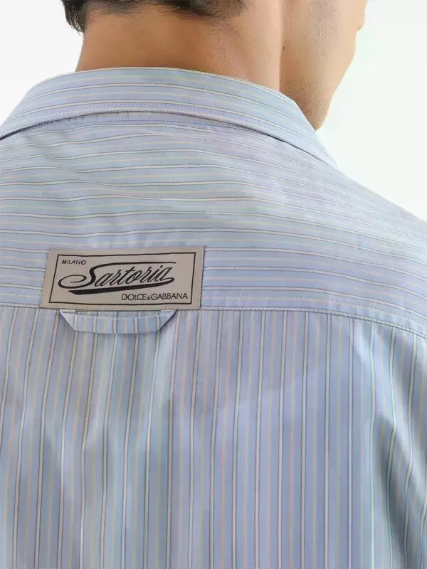 Dolce & Gabbana Martini Striped Cotton Shirt