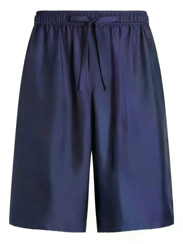 Dolce & Gabbana Drawstring Shorts With Embroidered Detail - Blue