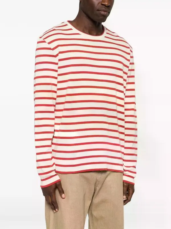 JIL SANDER Striped-pattern Long-sleeve T-shirt - Neutrals