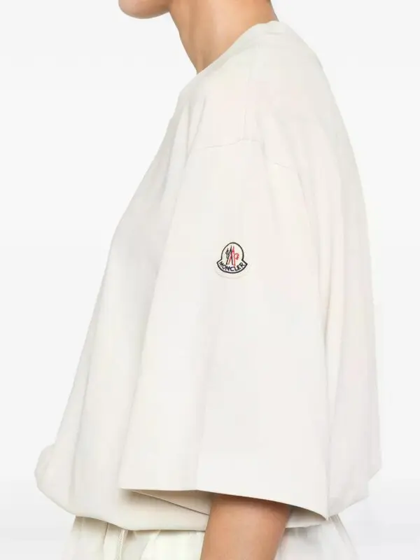 Moncler Drawstring Perforated Mini Dress - Neutrals
