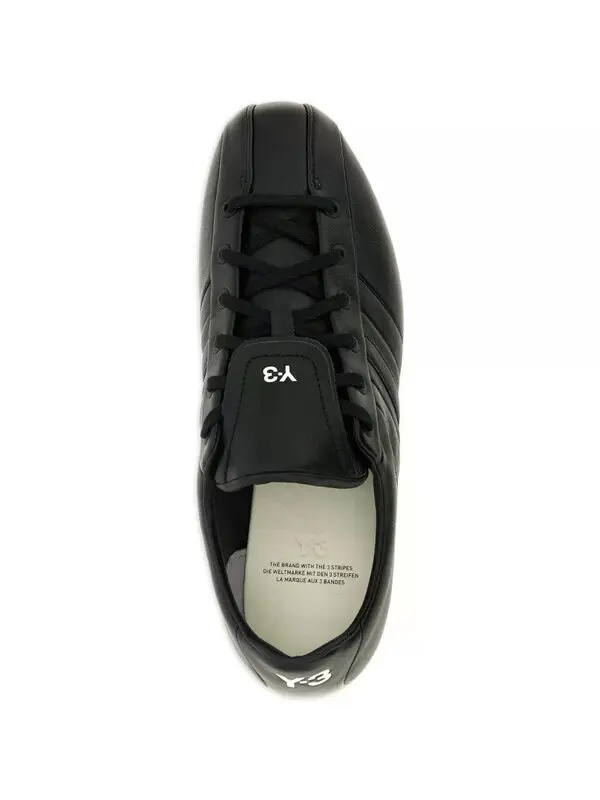 Y3 Leather Athletic Sneakers - Black