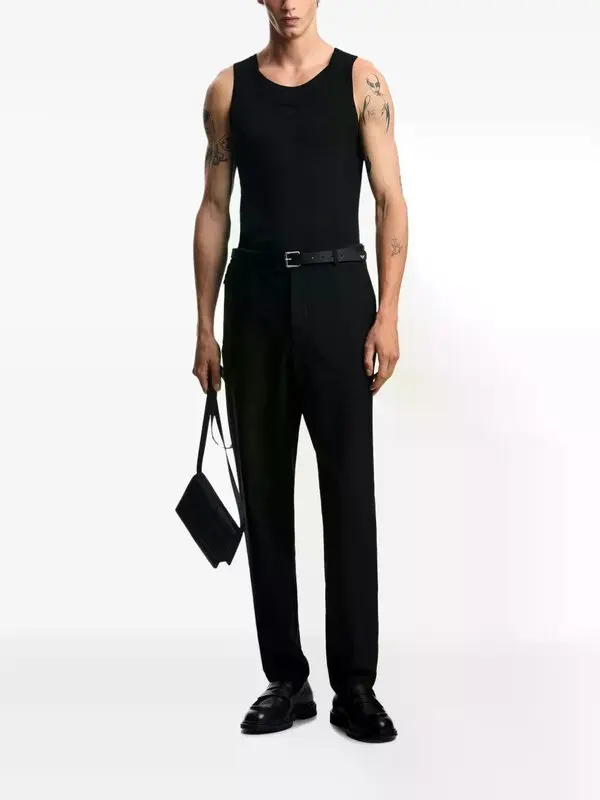 Emporio Armani Textured Weave Zip-pocket Trousers