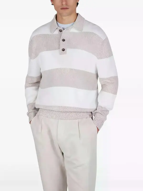 Paul & Shark Striped Knit Polo Shirt