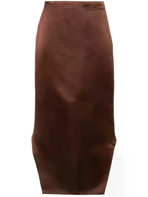 Givenchy High-low Hem Satin Skirt