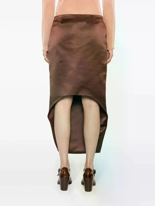 Givenchy High-low Hem Satin Skirt