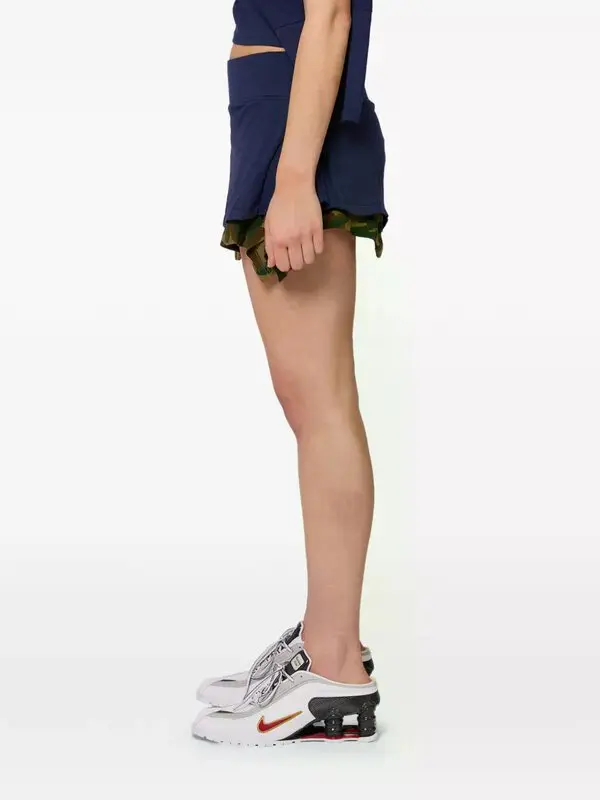 GINA CORRIERI Layered Elasticated Mini Skirt - Blue