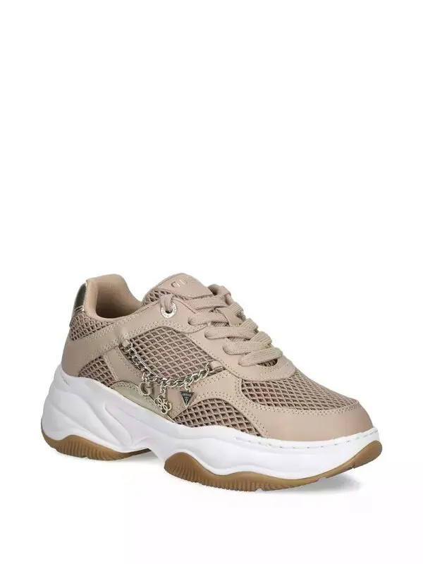 Guess Harpaa Chain Detail Sneakers - Neutrals