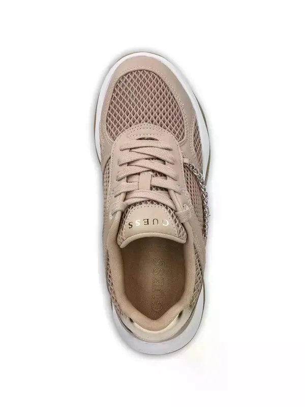 Guess Harpaa Chain Detail Sneakers - Neutrals