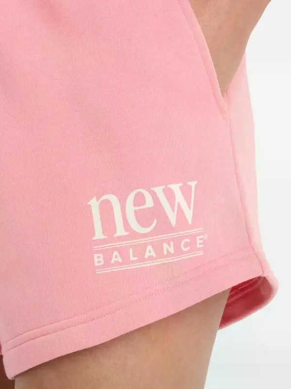 NEW BALANCE Fleece Shorts With Branding - Pink
