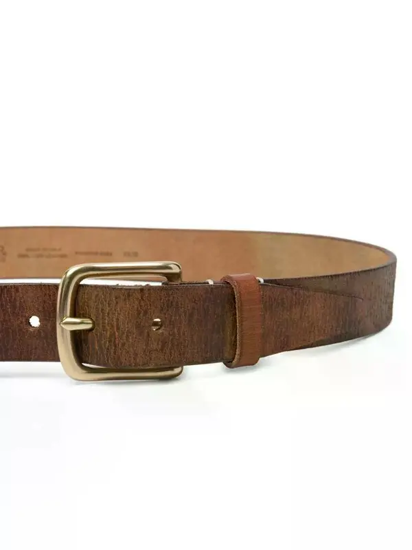 R13 Double-buckle Leather Belt