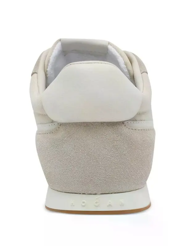 Hogan Logo Detail Suede Sneakers - Neutrals