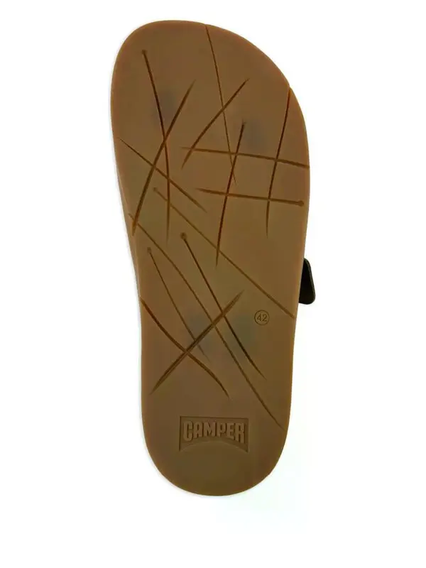 Camper Buckle Strap Open Toe Sandals - Green