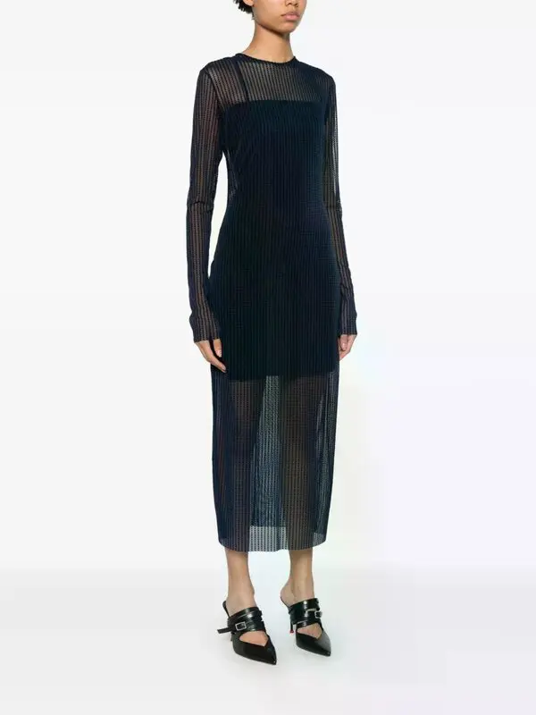 Givenchy Polka-dot Mesh Midi Dress