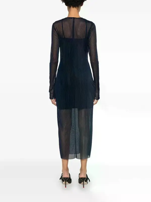 Givenchy Polka-dot Mesh Midi Dress