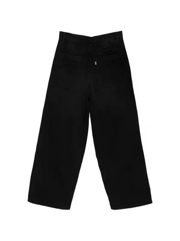 You Must Create Button-fastening Wide-leg Jeans