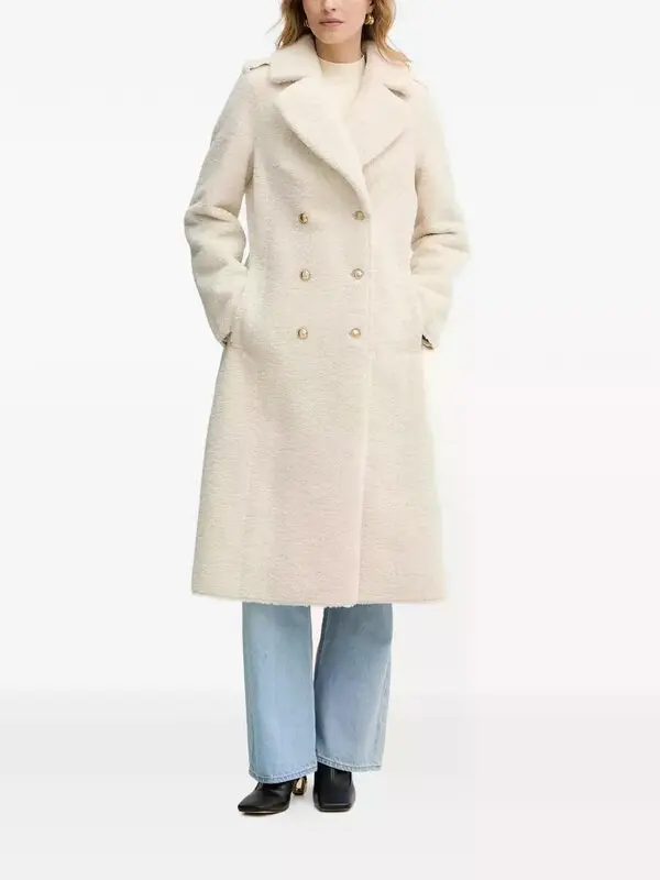 Guess Notched Lapel Double-breasted Coat