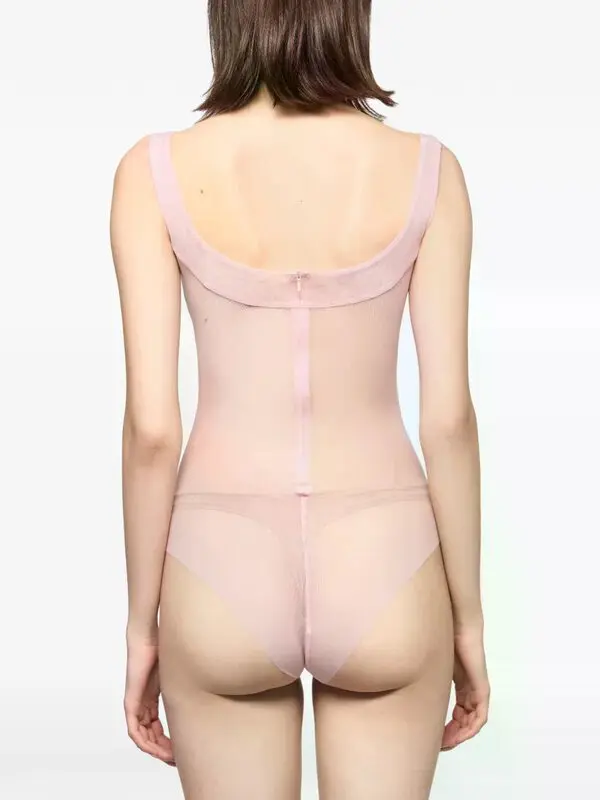 ATU BODY COUTURE Square-neck Zip-fastening Bodysuit