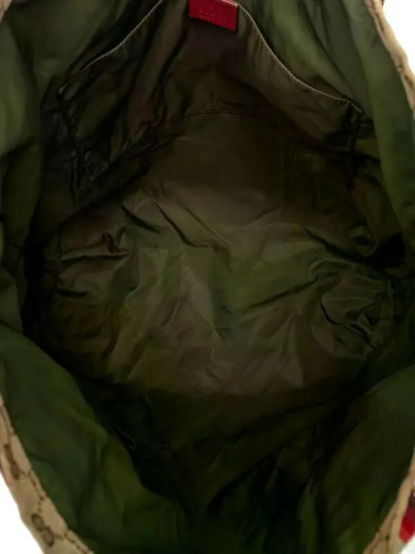 Gucci Gg Canvas Web Tote Bag - Brown