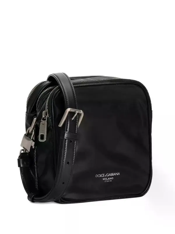 Dolce & Gabbana Leather Messenger Bag - Black