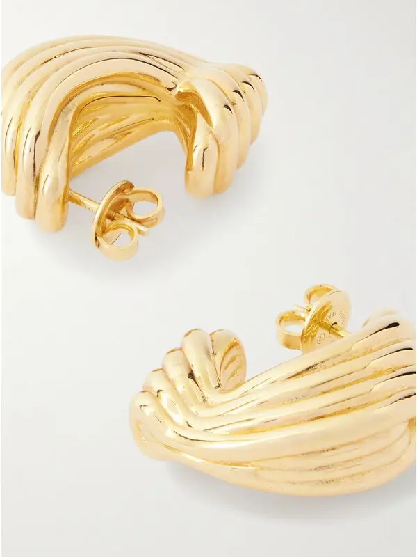 Bottega Veneta Plated Hoop Earrings