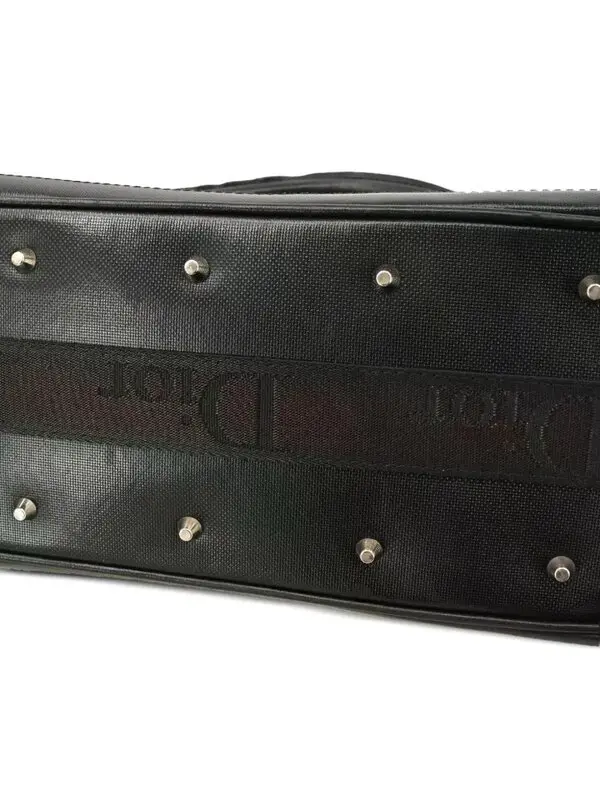 Dior Leather Tote Bag With Silver-tone Hardware - Black
