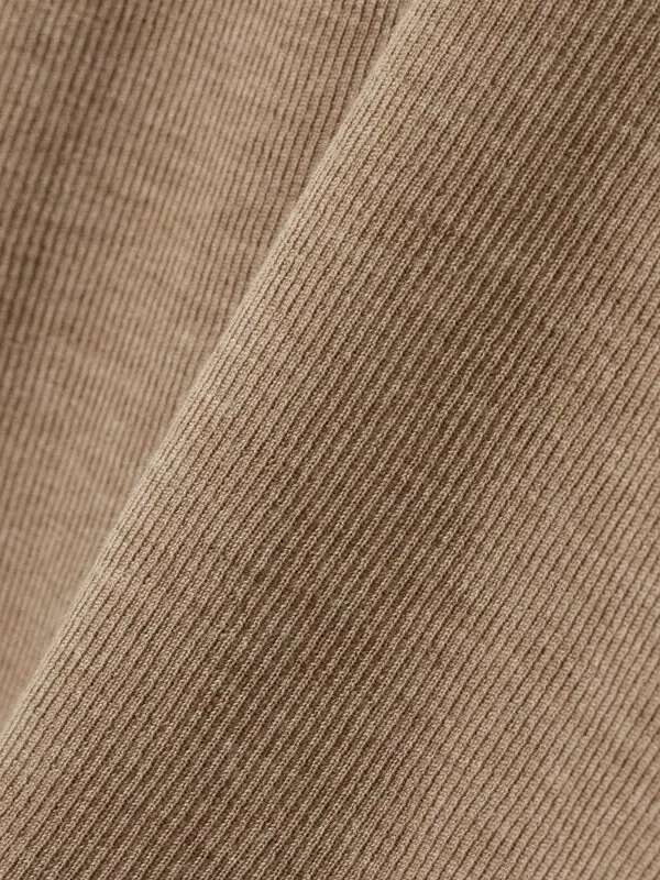 Max Mara Ribbed Wool Polo Shirt - Neutrals